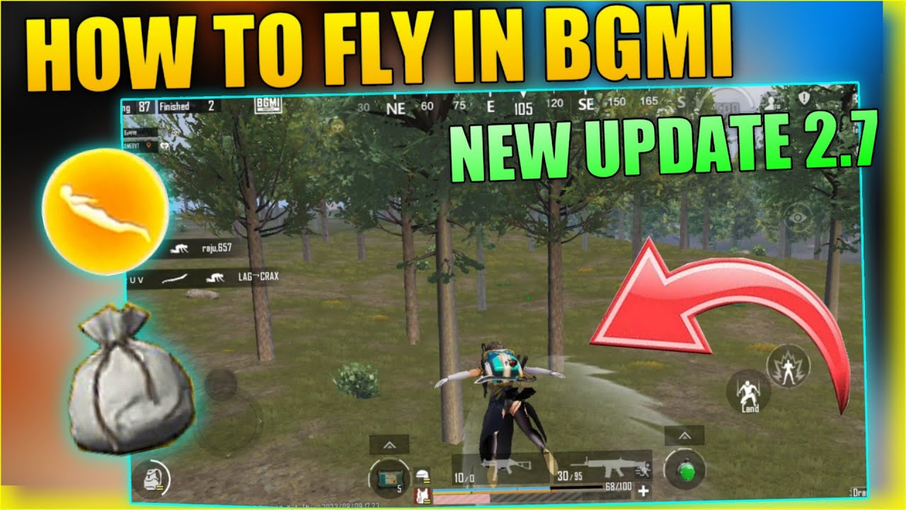 Flying Character In Bgmi | How To Fly in Bgmi New Update | How to fly ...