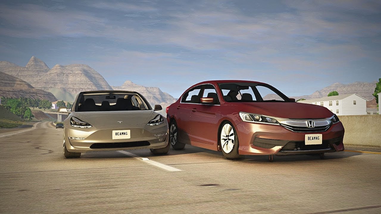 BeamNG Drive - Realistic Freeway Crashes #1 - YouTube