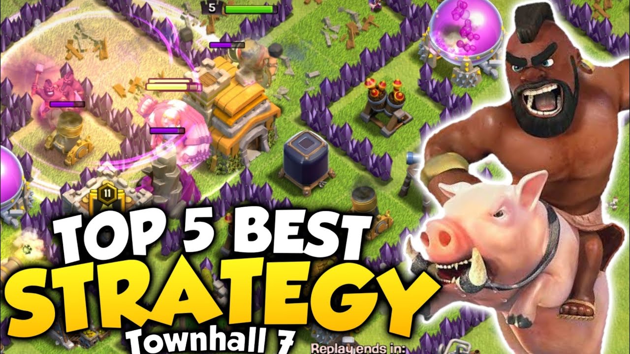 Top 5 BEST TH7 Attack Strategies - clash of clans - YouTube