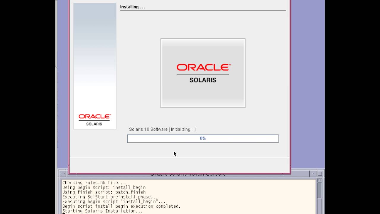 [SunOS] v.5.10 / Graphic installation - YouTube