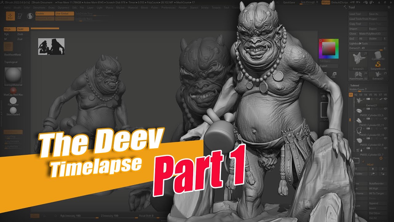 The Red Deev |ZBrush Timelapse |Part 1| - YouTube