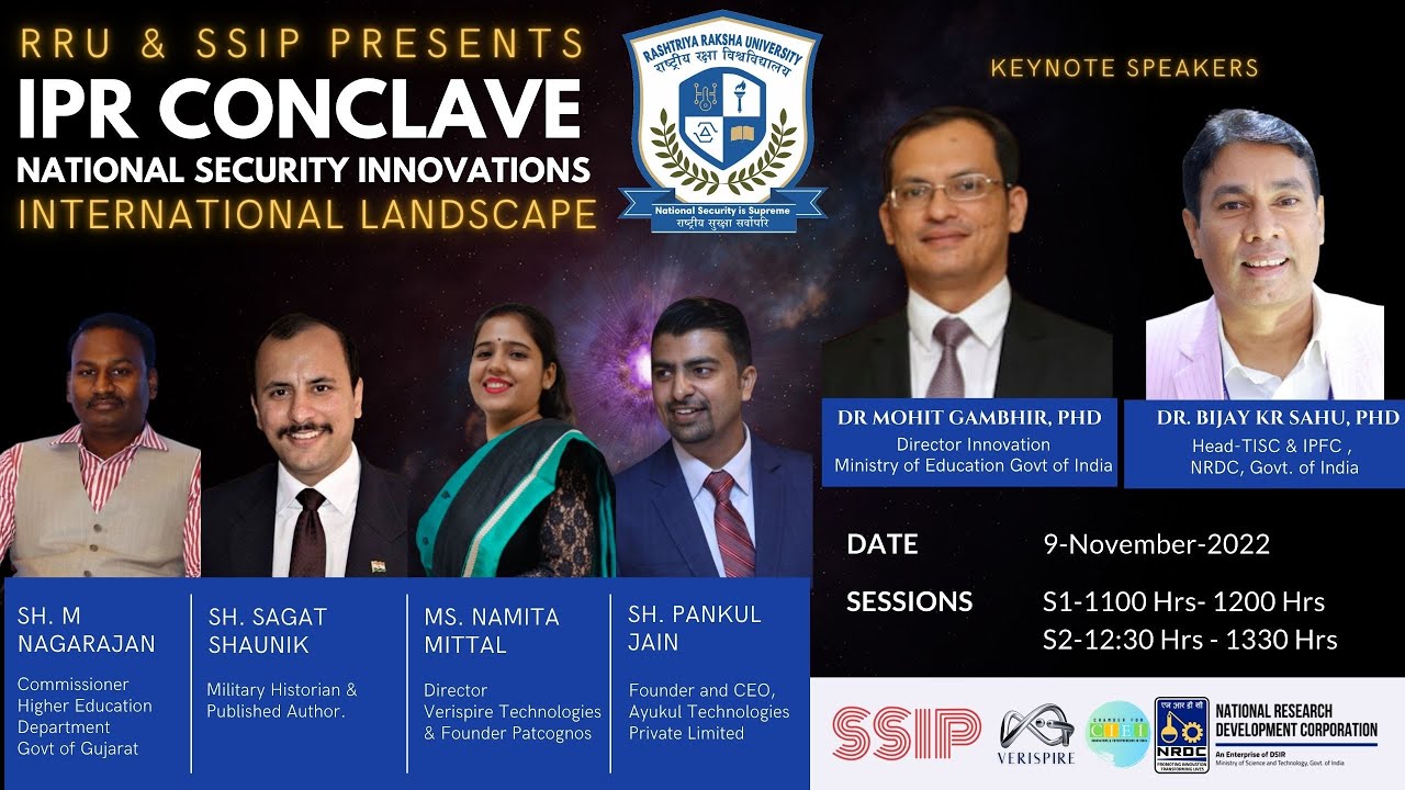IPR CONCLAVE Series on National security Innovations- RRU-SSIP - YouTube