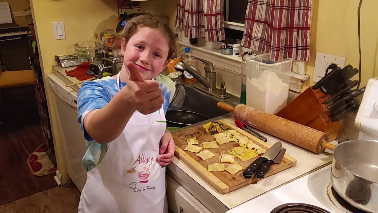 Cooking With Alli - Episode 4 - Spinach, Artichoke, Brie Raviolis - YouTube