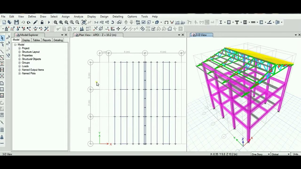 How to Model 2L Steel Gable Truss in ETABS PART 4/5 - YouTube