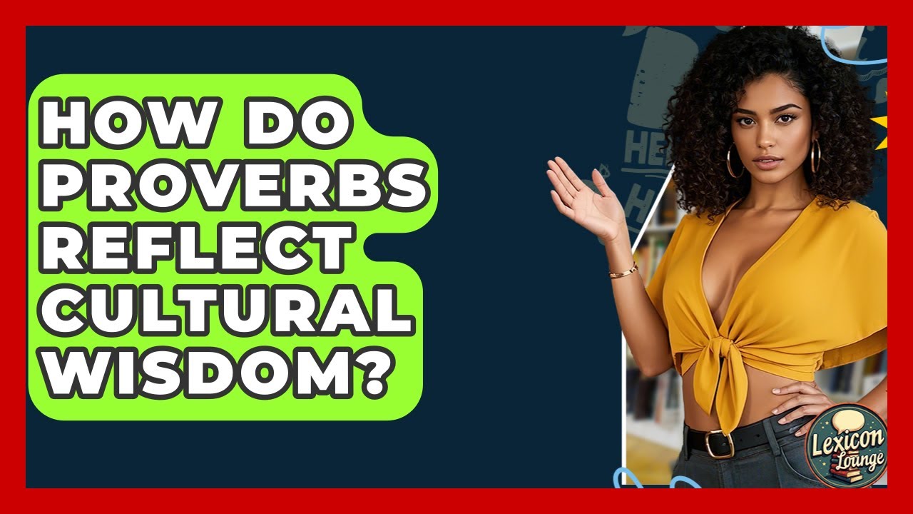 How Do Proverbs Reflect Cultural Wisdom? - Lexicon Lounge - YouTube