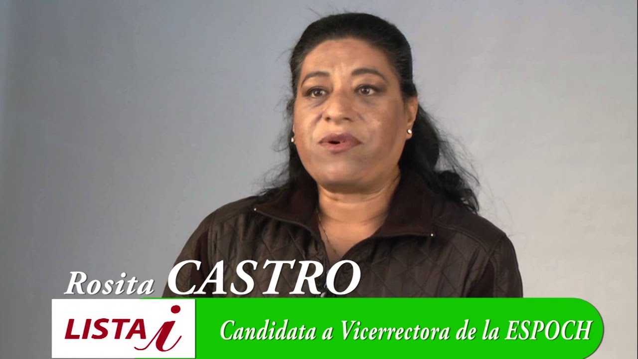 Entrevista Rosita Castro Candidata a Vicerrectora de la #ESPOCH - YouTube