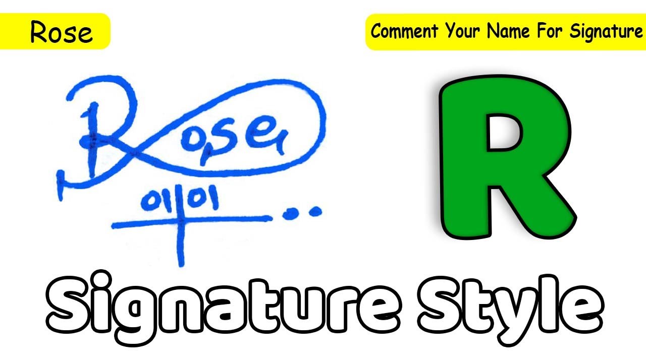 ️ Rose Name Signature Style Request Done - YouTube