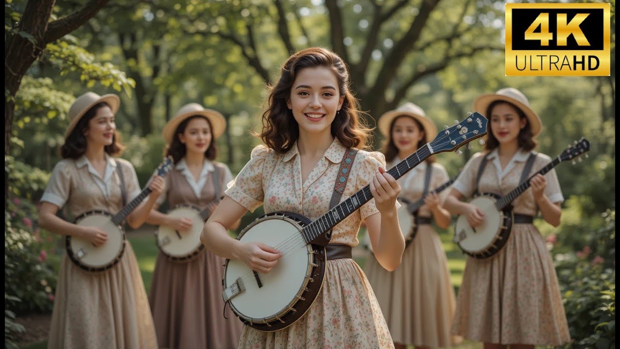 Beautiful 1950's Girl Playing Bluegrass Banjo - YouTube