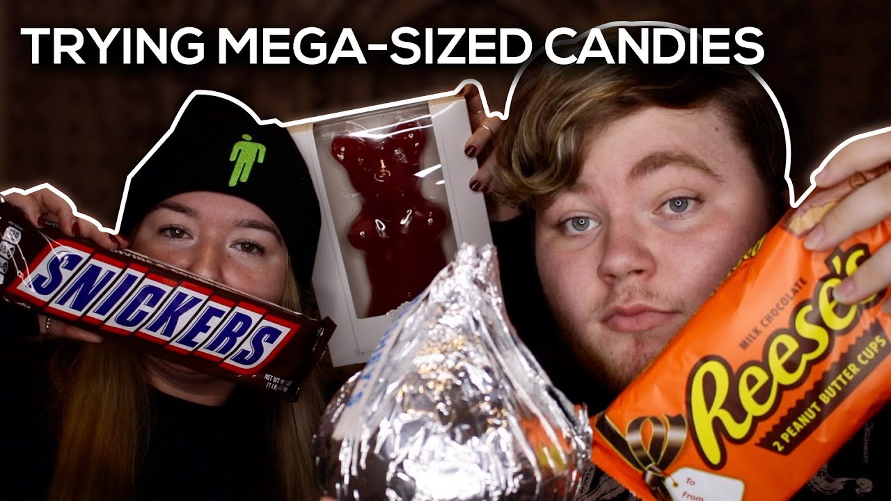 TRYING MEGA-SIZED CANDY - YouTube