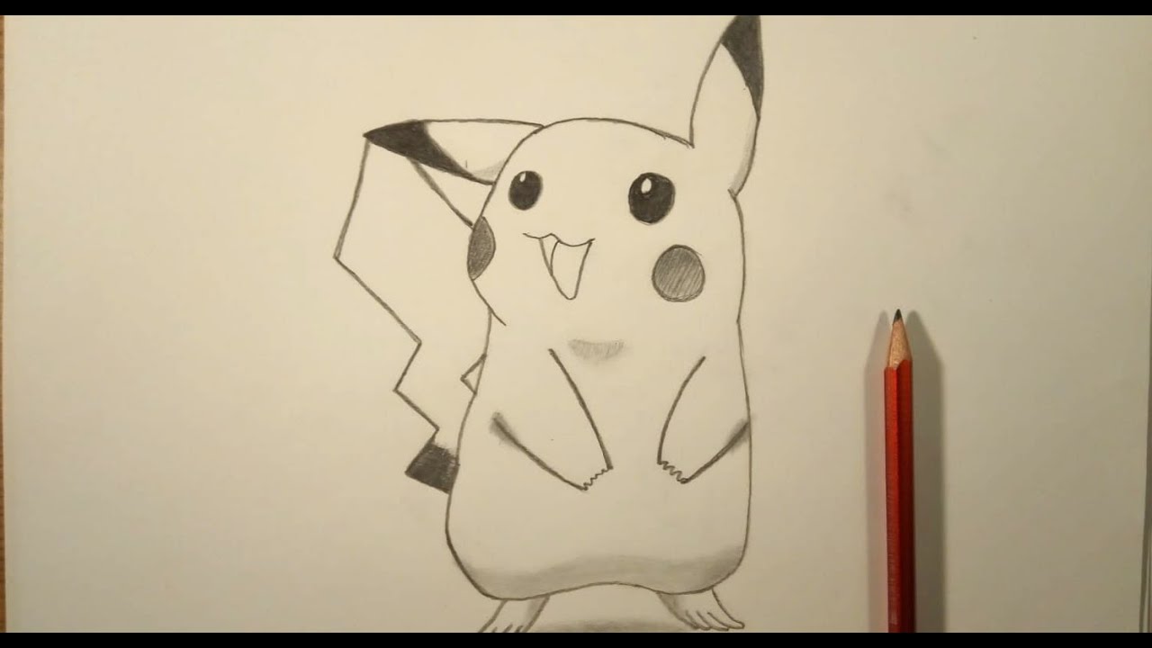 How to draw Pikachu with pencil step by step/Easy to draw for beginners ...