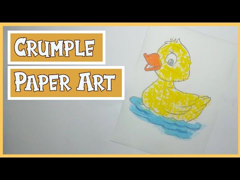 Crumpled Paper Art Project for kids | Easy Art ideas - YouTube