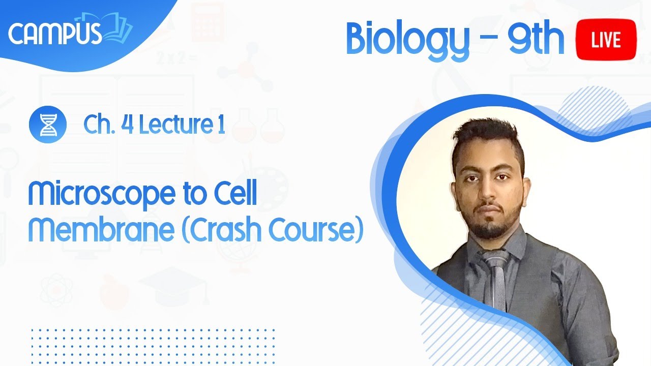 9th Biology Live, Lecture 1, Ch 4, Microscope to Cell Membrane (Crash ...