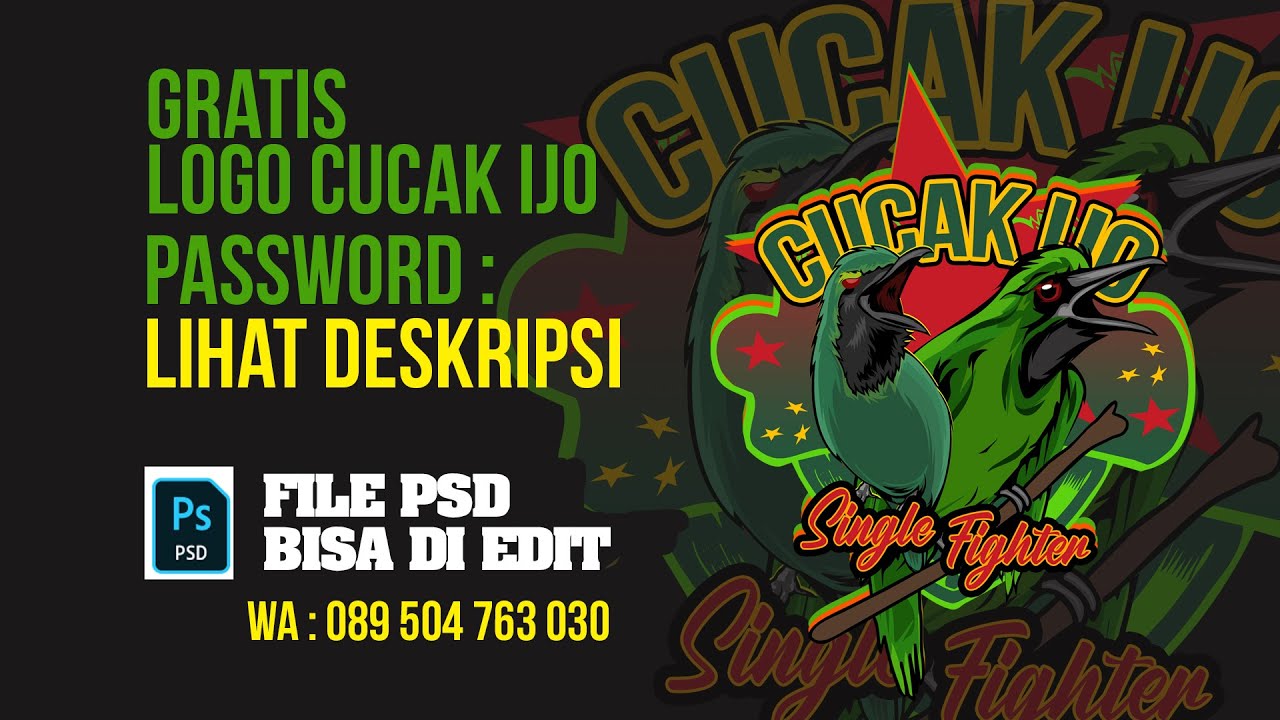 LOGO CUCAK IJO GRATIS - password LIHAT DESKRIPSI - YouTube