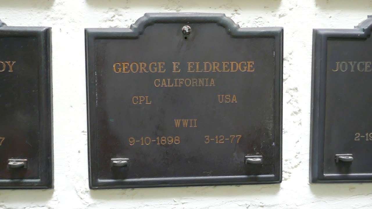 Actor George E. Eldredge Grave Los Angeles National Cemetery LA ...