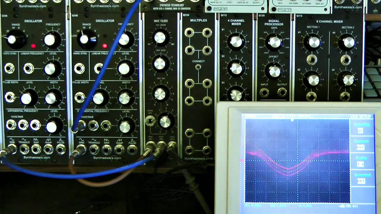 STG Wavefolder oscilloscoped - YouTube