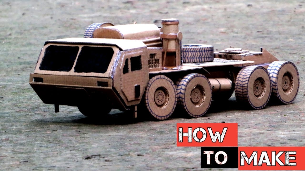 How to make a Military truck vehicle with cardboard || Amazing craft ...