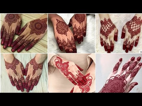 Beautiful and attractive mehndi designs/Red colour mehndi designs ️ ...