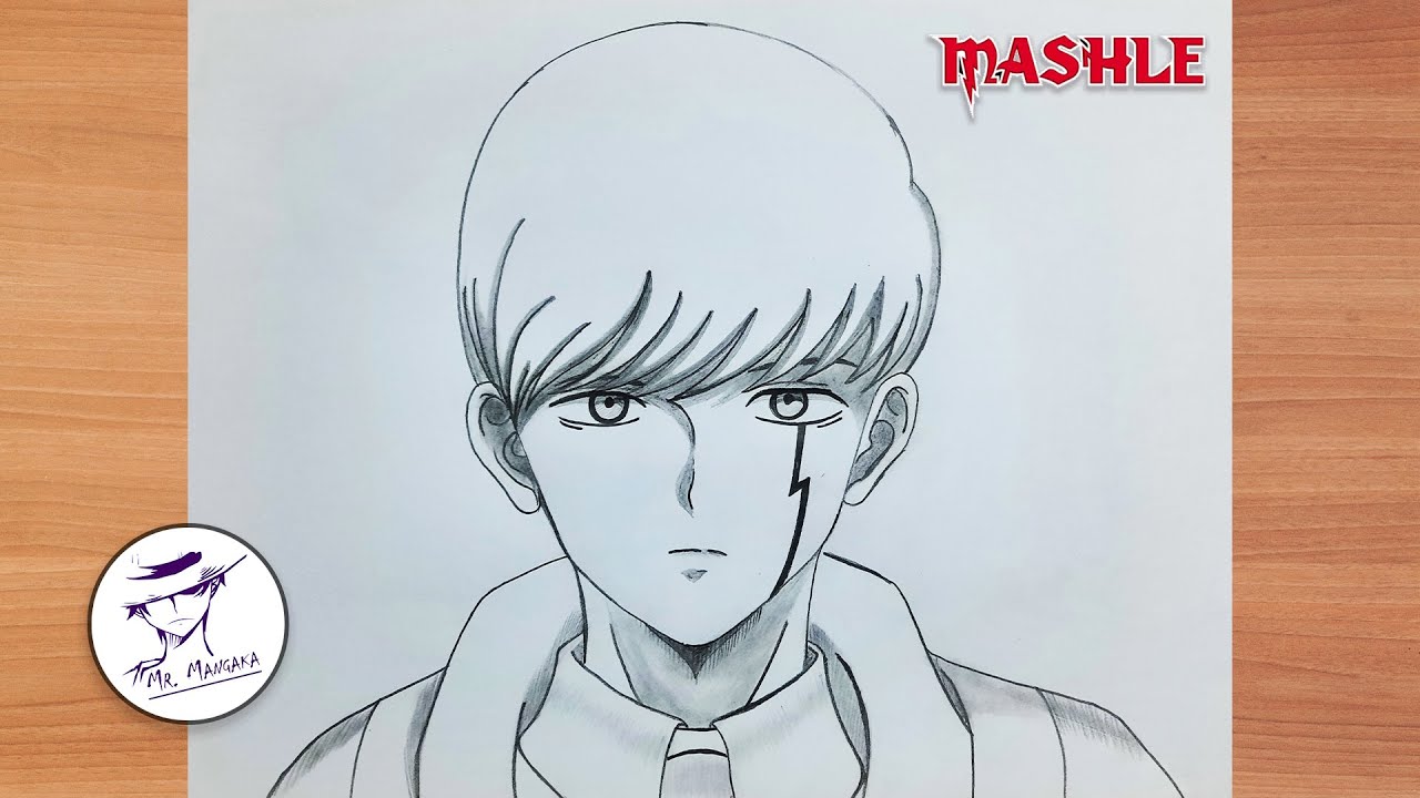 How to Draw Mash Burnedead Easy | Anime drawing step by step | Drawing ...