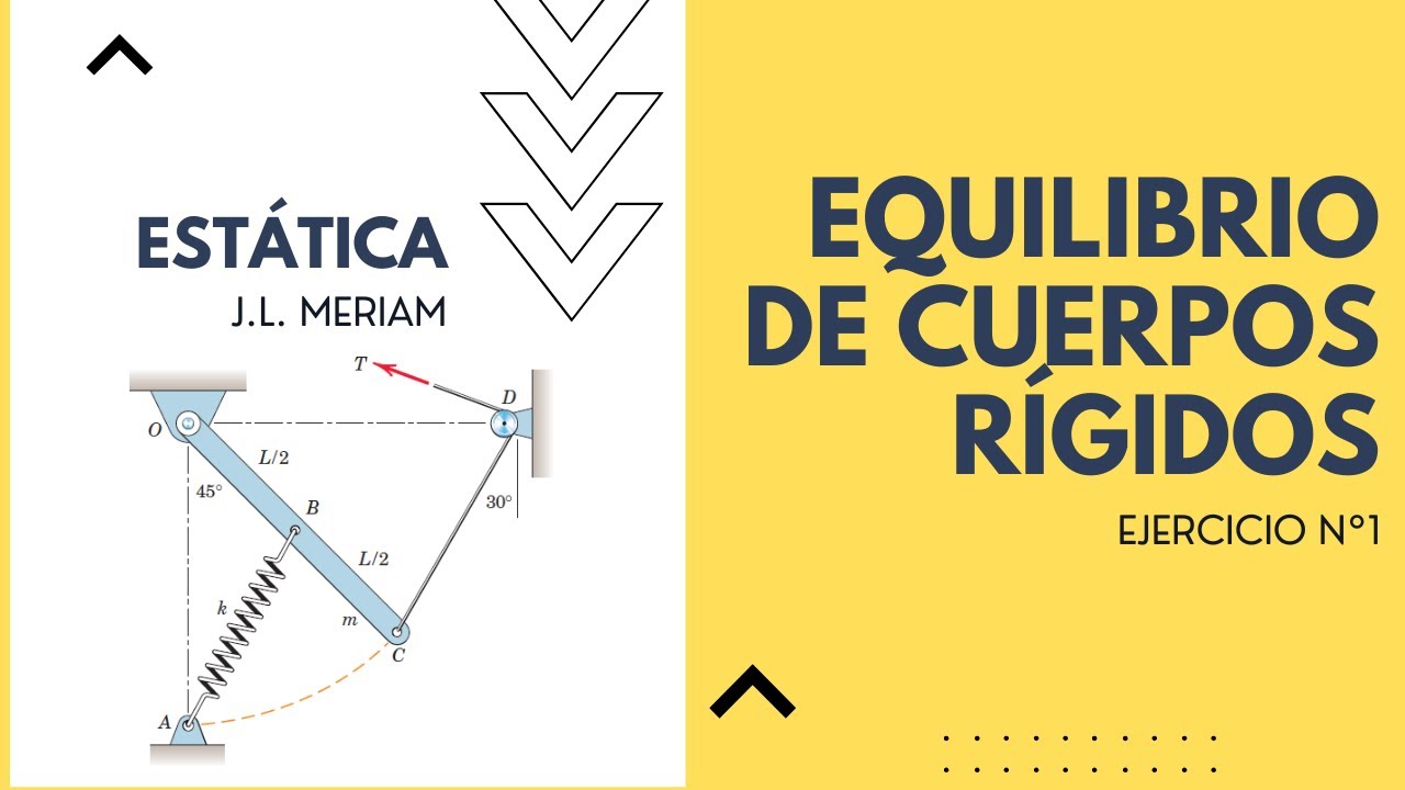 Equilibrio de cuerpos rígidos - Estática Meriam - Ejercicio N°1 - YouTube