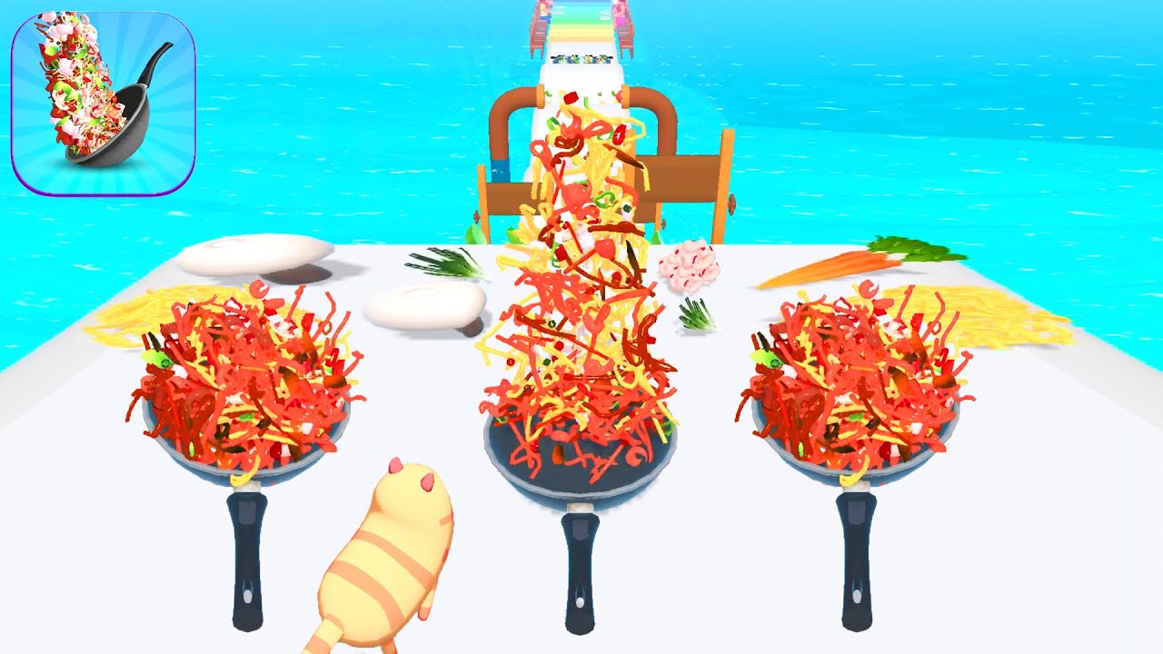 NOODLE RUN game MAX SCORE 🌈🍜🔥 Gameplay All Levels Walkthrough iOS ...