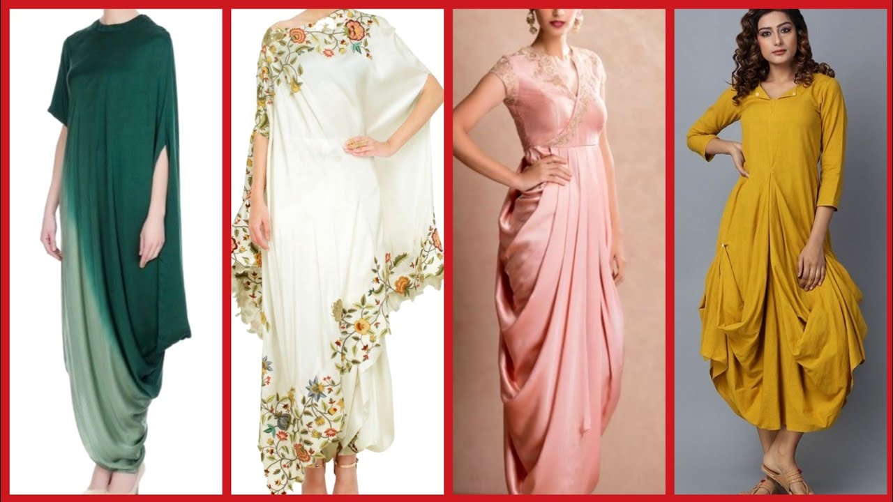 Unique Saari Style Dresses Designer Designs Latest Classical Clothing ...