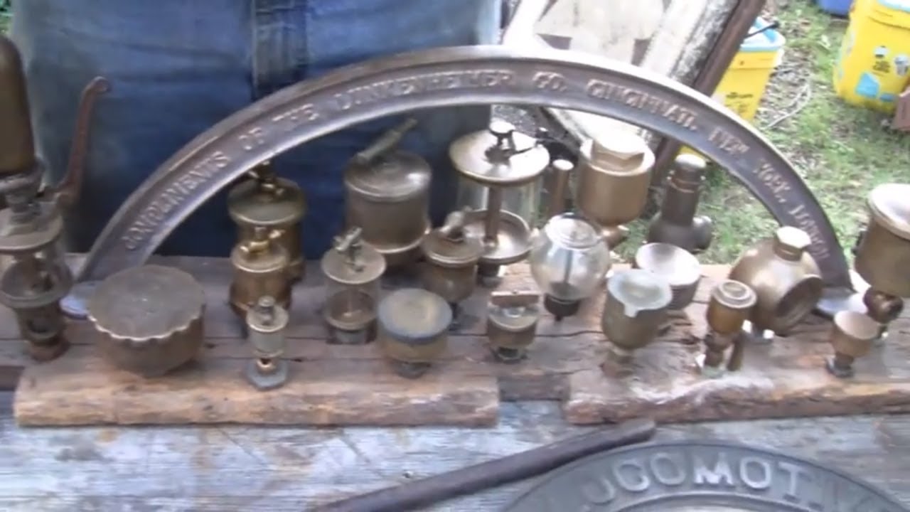 RARE ANTIQUE ENGINE OILER COLLECTION and DOMESTIC HIT & MISS ENGINE ...