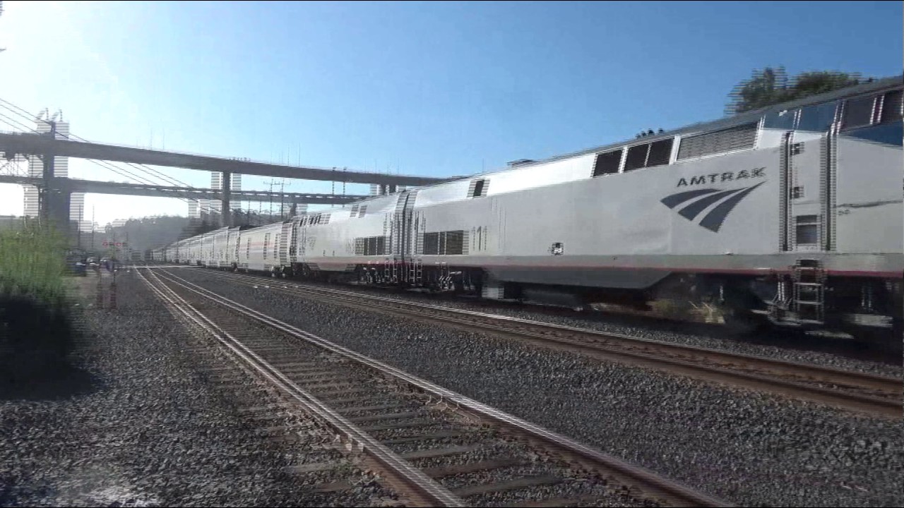 Amtrak train 11 15jul17 - YouTube
