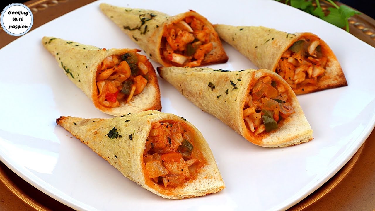 New Cheese Stuffed Chicken Cone Bites By Cooking With Passion,Cones ...