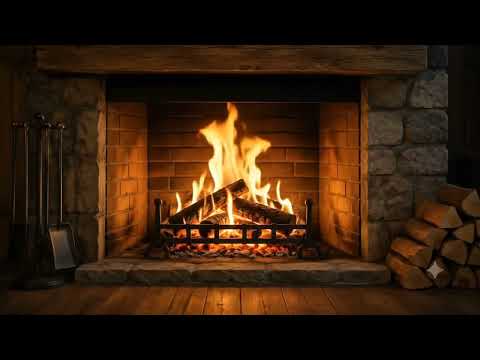 Fireplace Sounds Crackling Fire for Sleep, Relaxation  Study Gentle Fire Ambient Noise