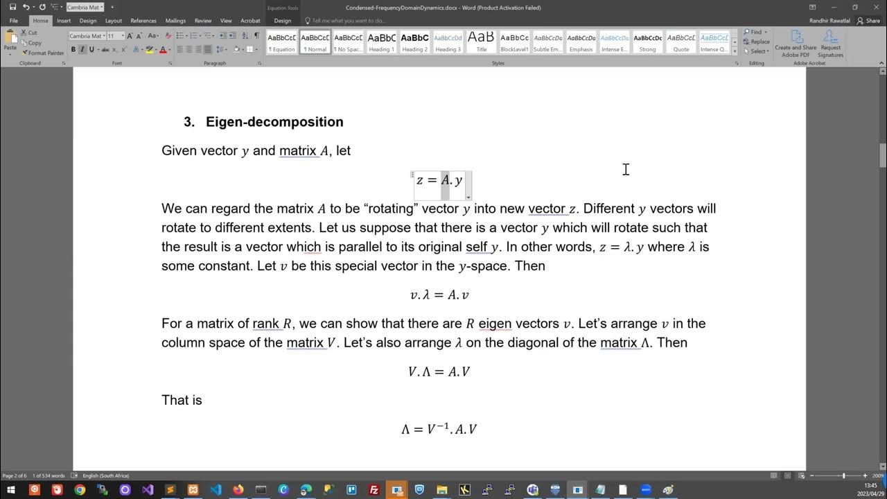 Eigen decomposition - YouTube