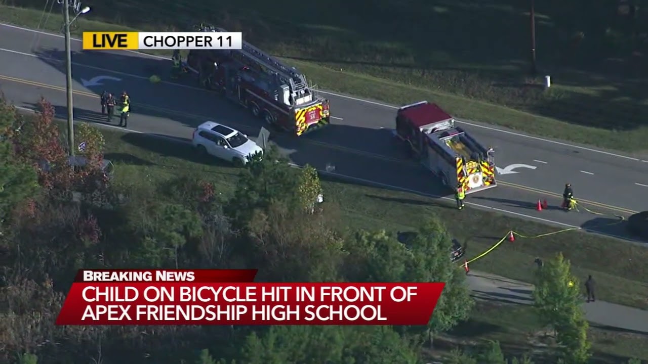 Apex Friendship Middle School student hit by car in carpool area - YouTube