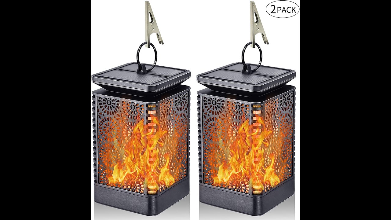 Solar Dancing Flame Lantern Lights - YouTube