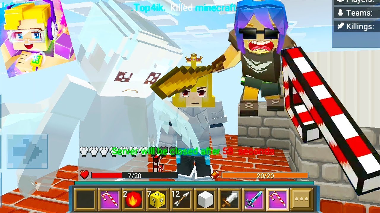 Blockman GO: Lucky Blocks - Sky Wars Ep. 3 - Funny Caramel Stick in the ...