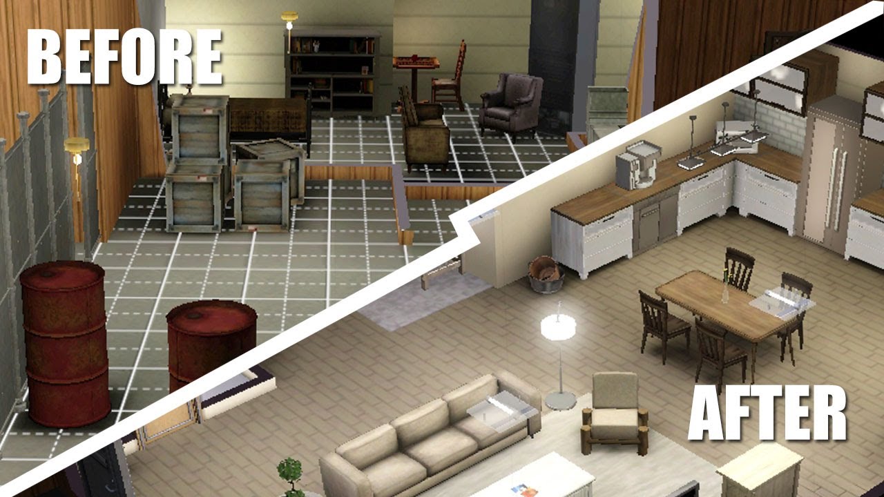 Trash Basement Apartment Gets a Makeover | FLIP THAT LOT: The Sims 3 ...