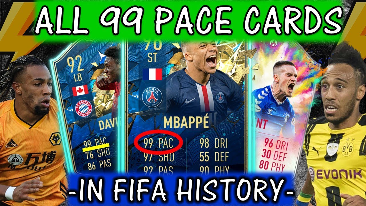 ALL 99 PACE FIFA CARDS IN ULTIMATE TEAM HISTORY!! FT. TRAORE ...