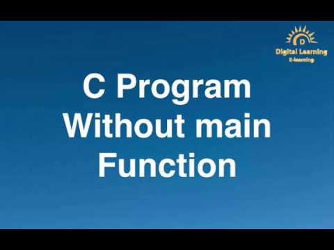 59 C Program Without main Function | Online Training Download app from below link - YouTube