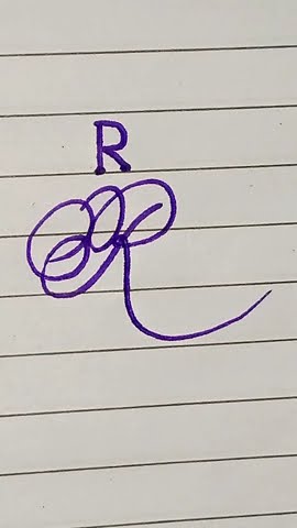 how to write cursive capital letter 'R' #short #calligraphylettering ...