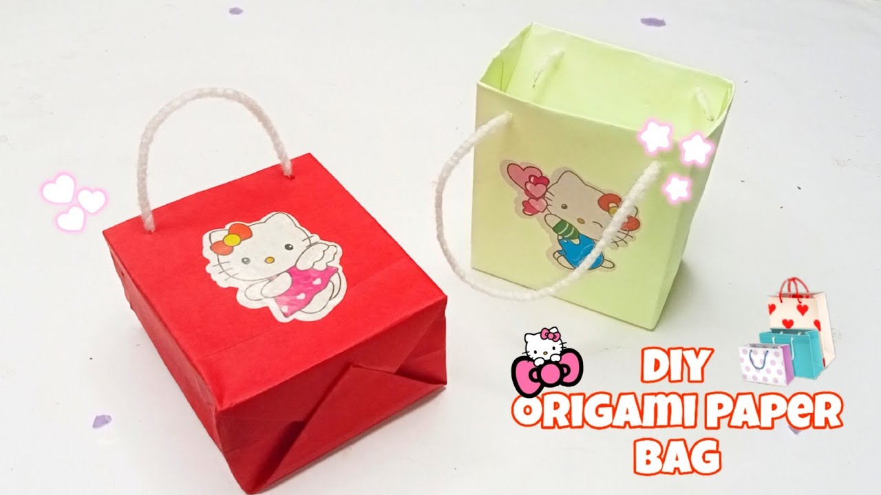 DIY- Origami Paper Bags| How To Make Paper Shopping Bags| Seema Art and ...