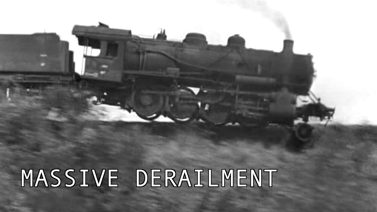 Derailment of a German WWII military train: brilliantly captured on ...
