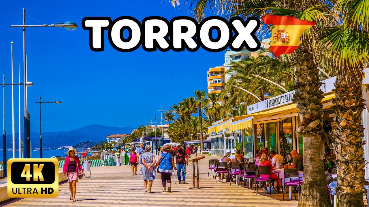 🇪🇦[4K] TORROX COSTA - Beach Promenade Walk - Top Destinations in Spain ...