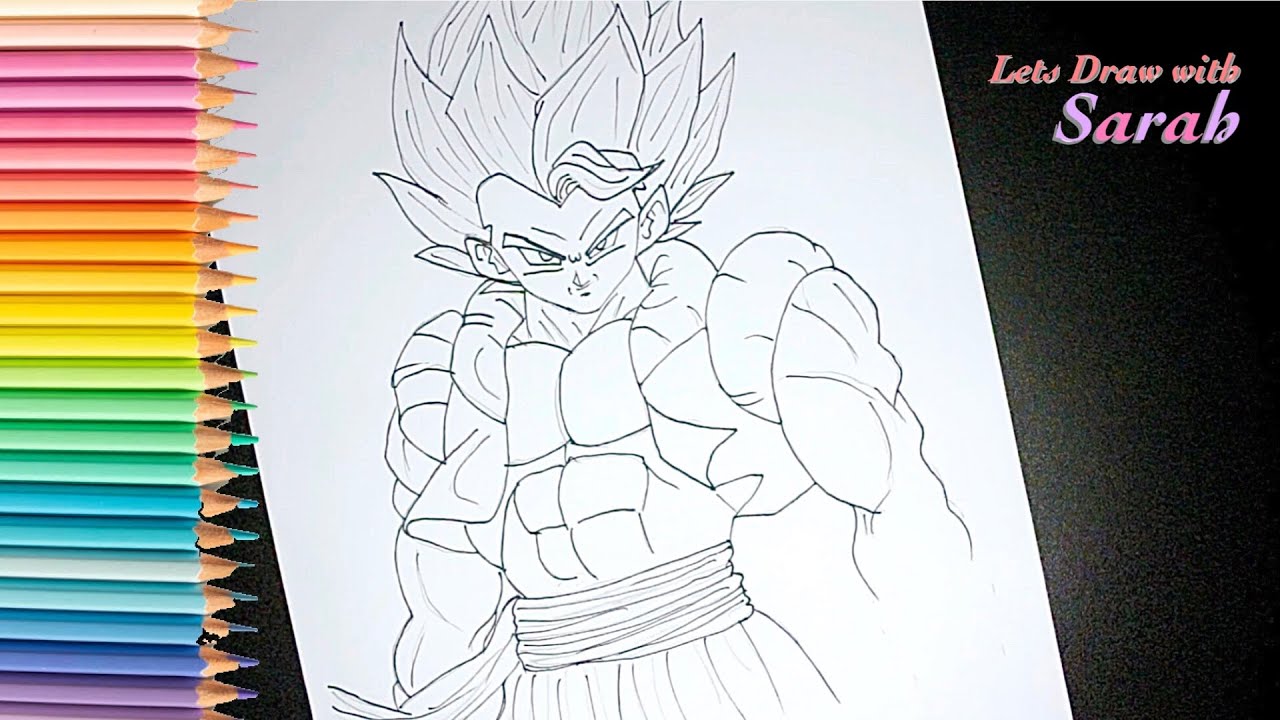 How to Draw GOGETA SSJ BLUE Step by step Drawing by LetsDraw - YouTube