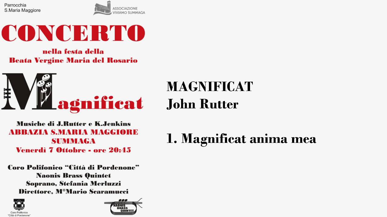 John Rutter - Magnificat - 1. Magnificat anima mea - YouTube
