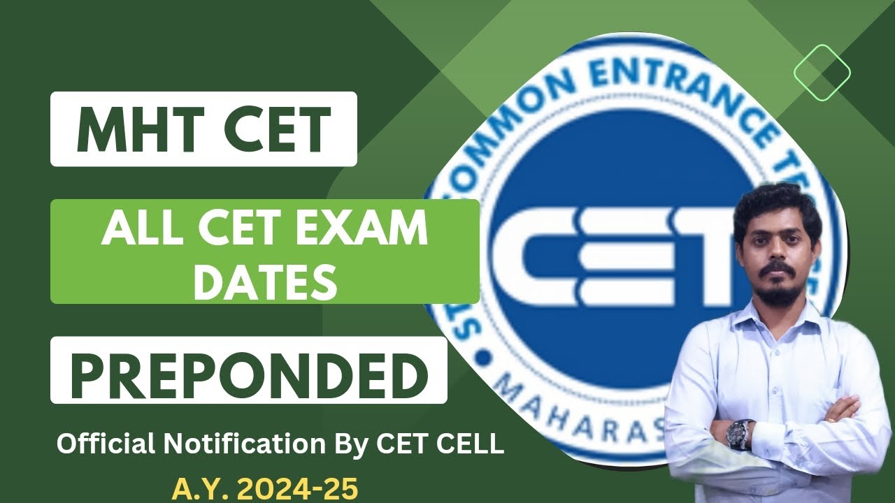 ALL CET Exam Dates PREPONDED by MHT CET CELL l Mukund Sir - YouTube