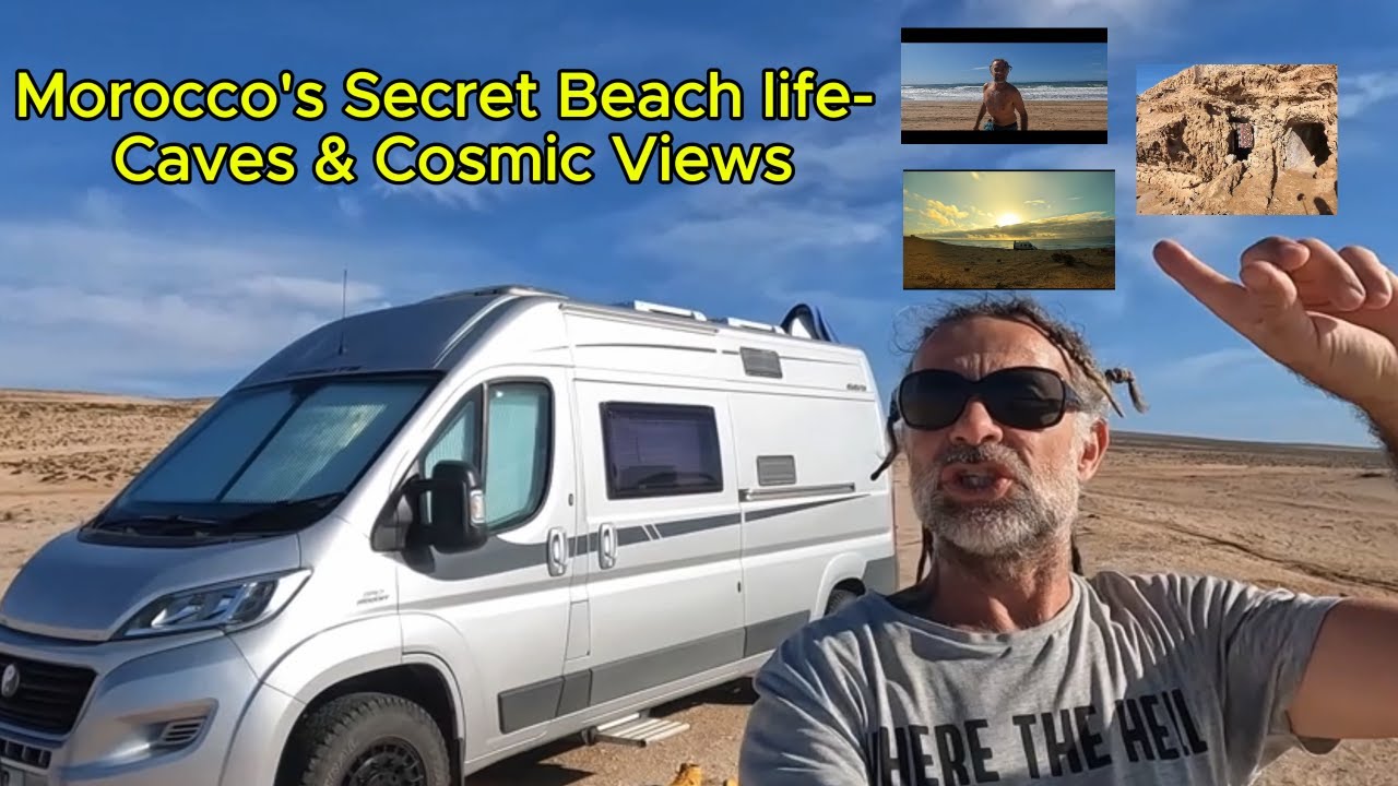 Morocco's Secret Beach life- Caves & Cosmic Views - YouTube
