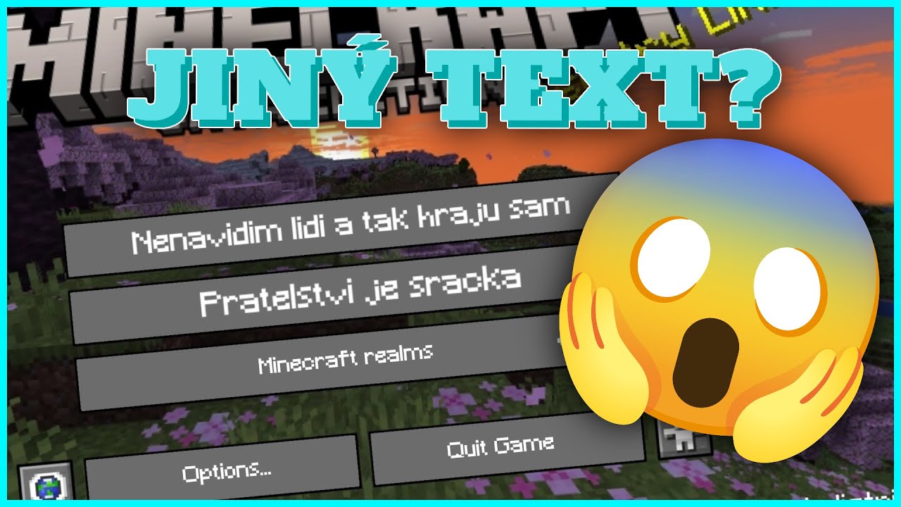 Jak změnit text v Minecraft resource packu?┃TUTORIÁL - YouTube