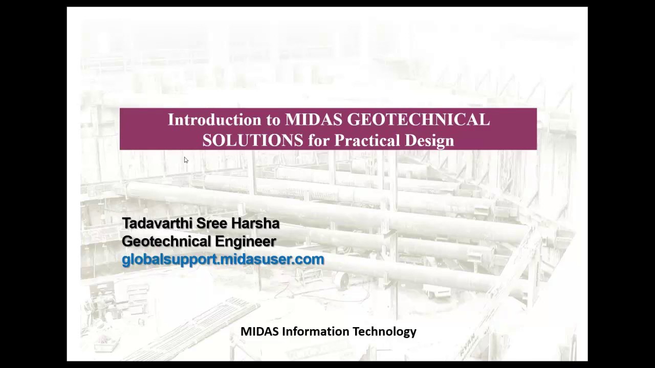 session 1: Introduction to midas Geotechnical programs - YouTube