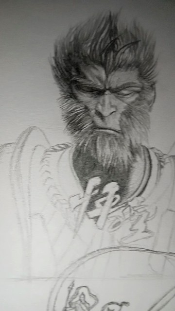 my practice to improve as an artist || trying to draw wukong and face ...
