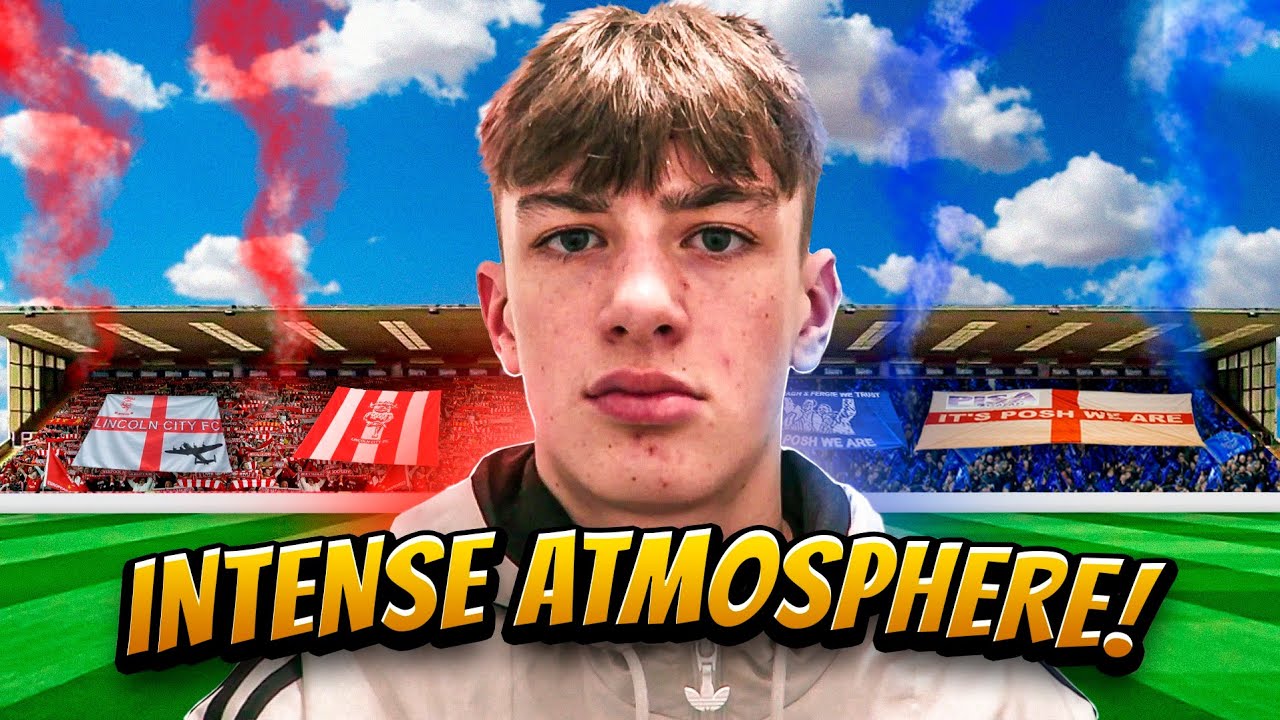 LINCOLN CITY ULTRAS & SOLD OUT AWAY END vs PETERBOROUGH UNITED - YouTube