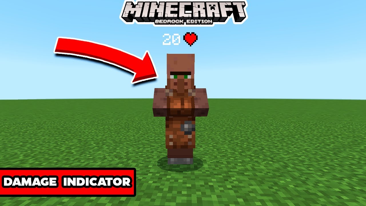 👉INDICADOR de VIDA y DAÑO para MINECRAFT PE/BEDROCK 1.20.51 | Damage Indicator - YouTube