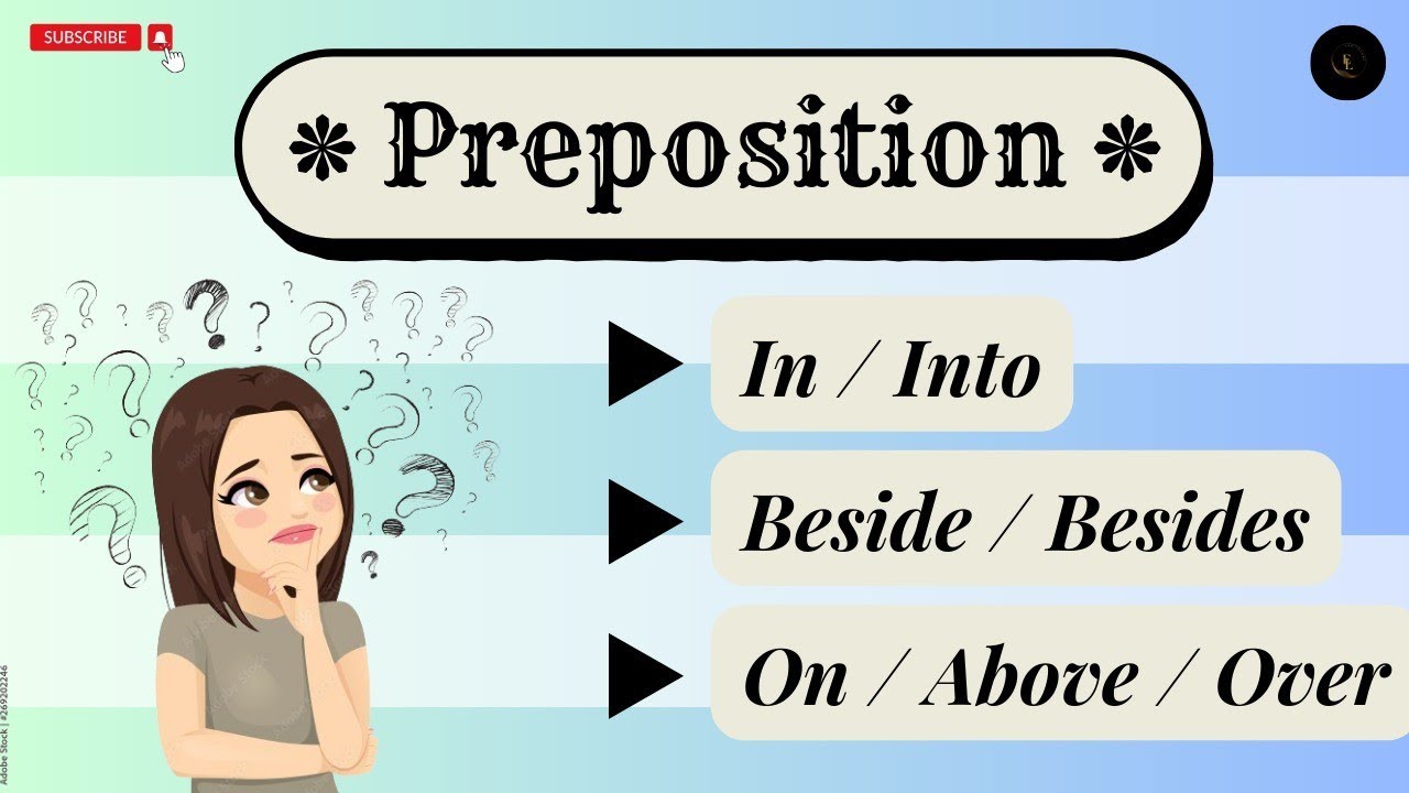 Preposition in English Grammar || In Vs Into || Beside Vs Besides || On ...